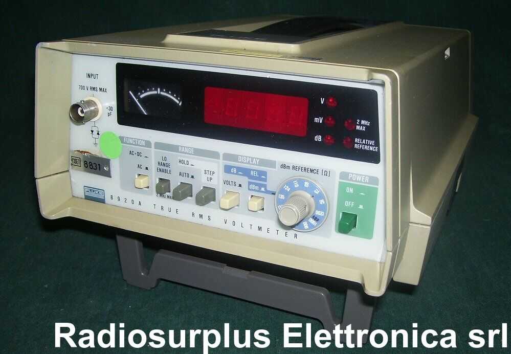 TRUE RMS Voltmenter FLUKE 8920A Voltmetro RMS AC/DC da 10Hz a 20 Mhz