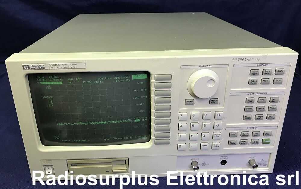 Spectrum Analyzer HP 3588A Analizzatore di spettro da 10 Hz a 150 Mhz